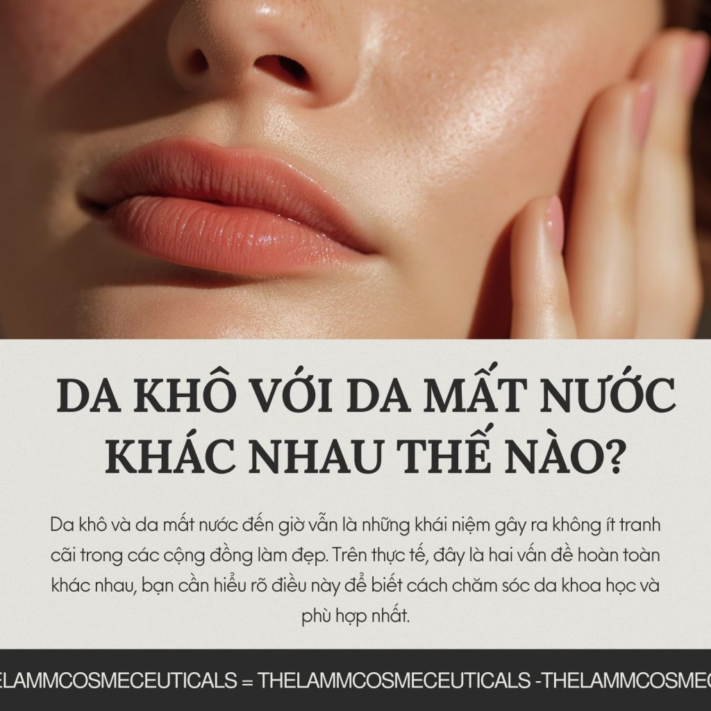 DA KHÔ VỚI DA MẤT NƯỚC KHÁC NHAU THẾ NÀO VÀ CHĂM SÓC RA SAO?